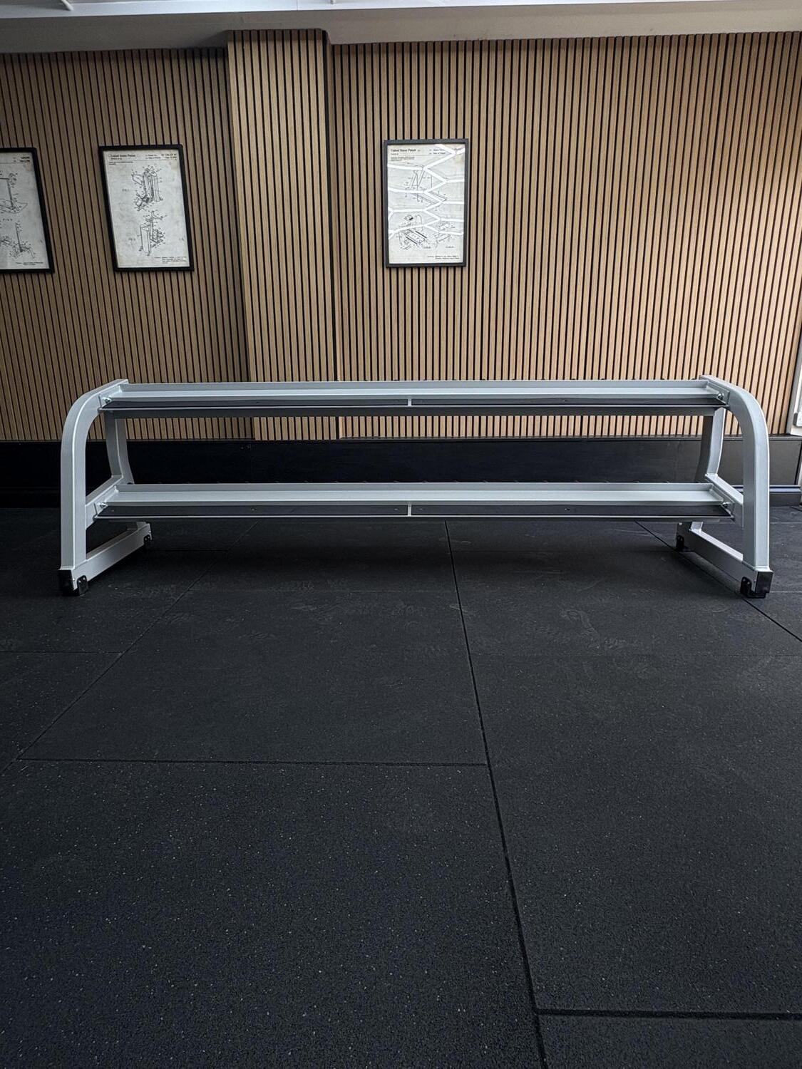 Technogym Pure Strength Two Tier Dumbbell Rack (A0000521) Silver - Uzed